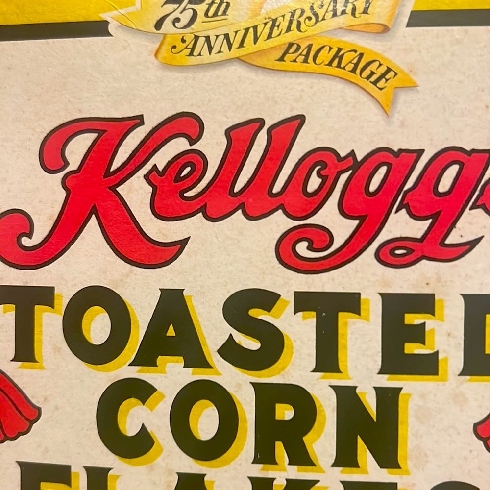 Rare Vintage Kellogg's Toasted Corn Flakes Anniversar… - Gem